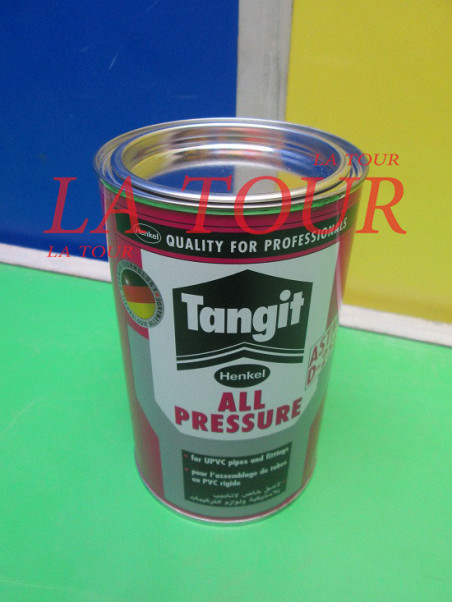 COLLE PVC TANGIT BOITE 1KG FERMETURE PLATE (ASTM D2564) TRANSPARENT