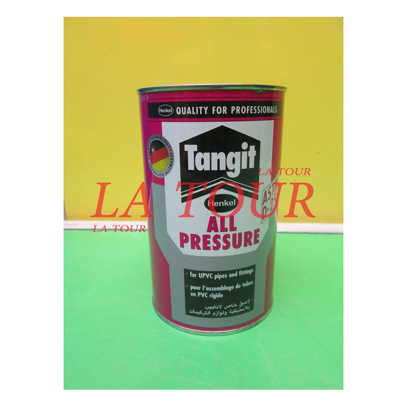 COLLE PVC TANGIT BOITE 1KG FERMETURE PLATE (ASTM D2564) TRANSPARENT