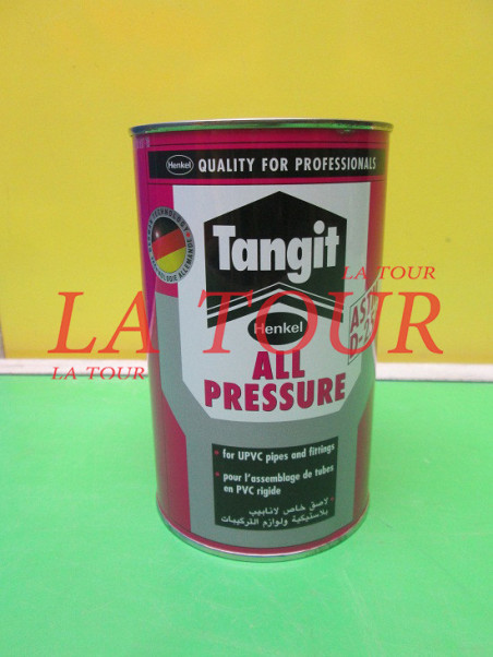 COLLE PVC TANGIT BOITE 1KG FERMETURE PLATE (ASTM D2564) TRANSPARENT