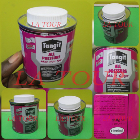 COLLE PVC TANGIT BOITE 1/4KG (250G) TRANSPARENTE