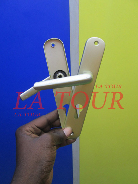 POIGNET SERRURE A CYLINDRE LAPERCHE A.ABLOY 9458 GM 22CM CHAMPAGNE