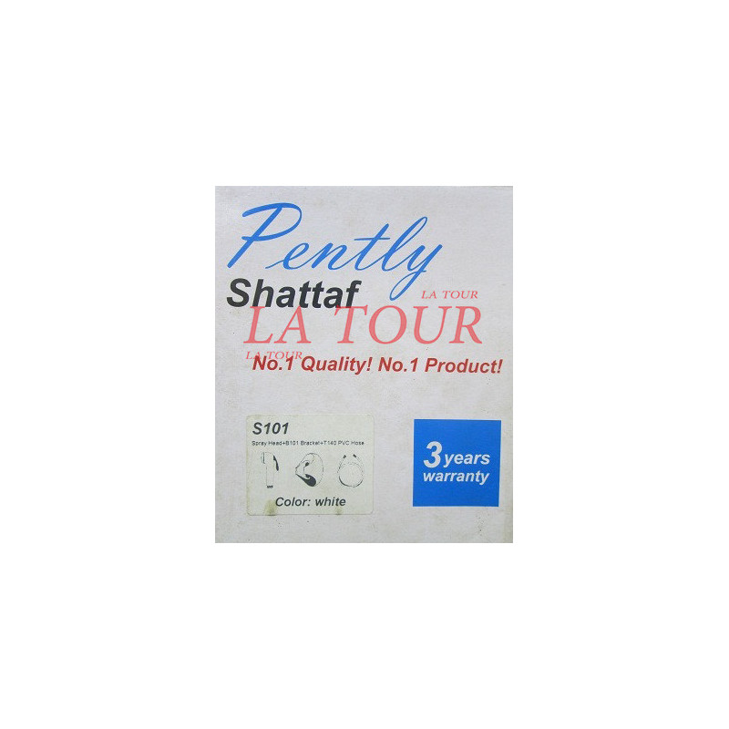 DOUCHETTE WC SHATAF PLASTIQUE+FLEXIBLE REF.(S601) PENTLY BLANC