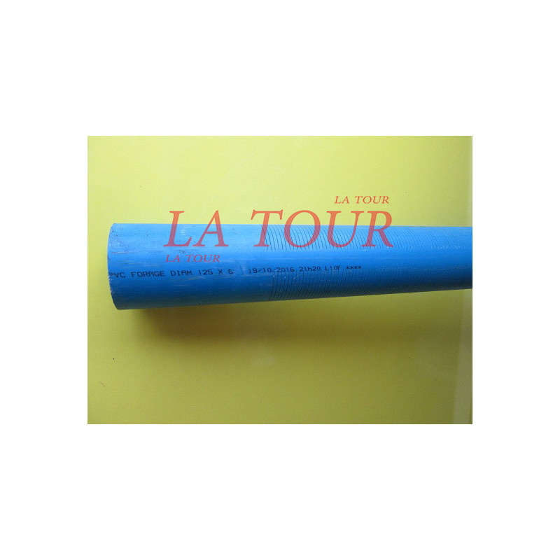 TUYAU FORAGE Ø 125MM PVC CREPINE 3,00ML EP 06MM SOTICI BLEU