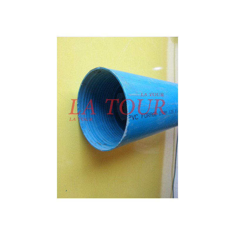TUYAU FORAGE Ø 125MM PVC CREPINE 3,00ML EP 06MM SOTICI BLEU