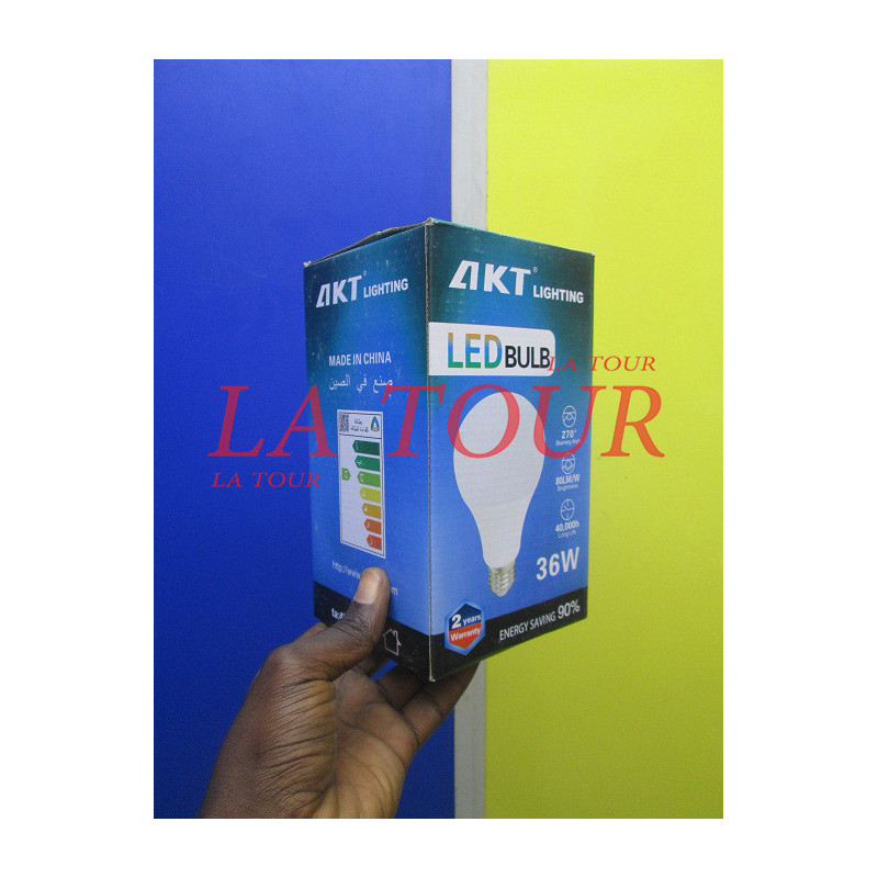 AMPOULE ECONOMIQUE A VIS 36W LED BULB AKT LUMIERE BLANCHE