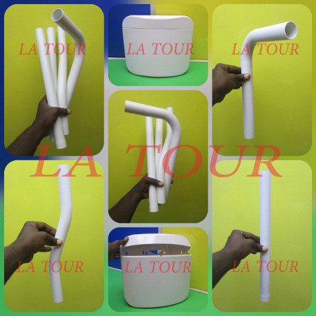 TUYAU PVC EVACUATION Ø 32 (WC CHASSE HAUTE) (WC TURC) WIRQUIN BLANC