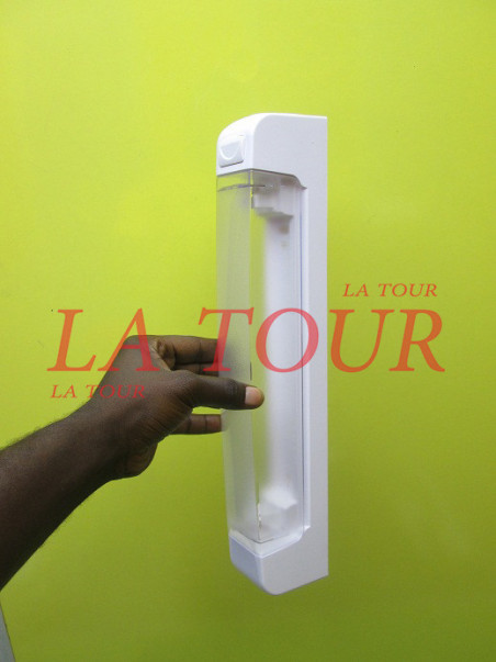 APPLIQUE SANITAIRE +(PRISE 2P+T) INGELEC REF.(7546) TRANSPARENT/BLANC