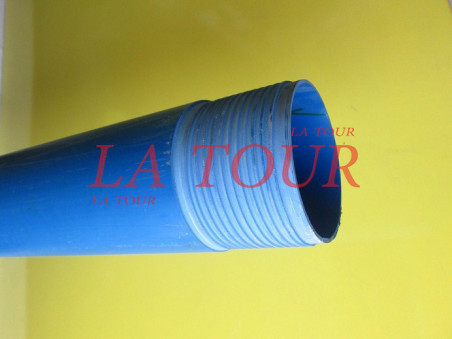 TUYAU FORAGE Ø 125MM PVC PLEIN 3,00ML EP 06MM SOTICI BLEU