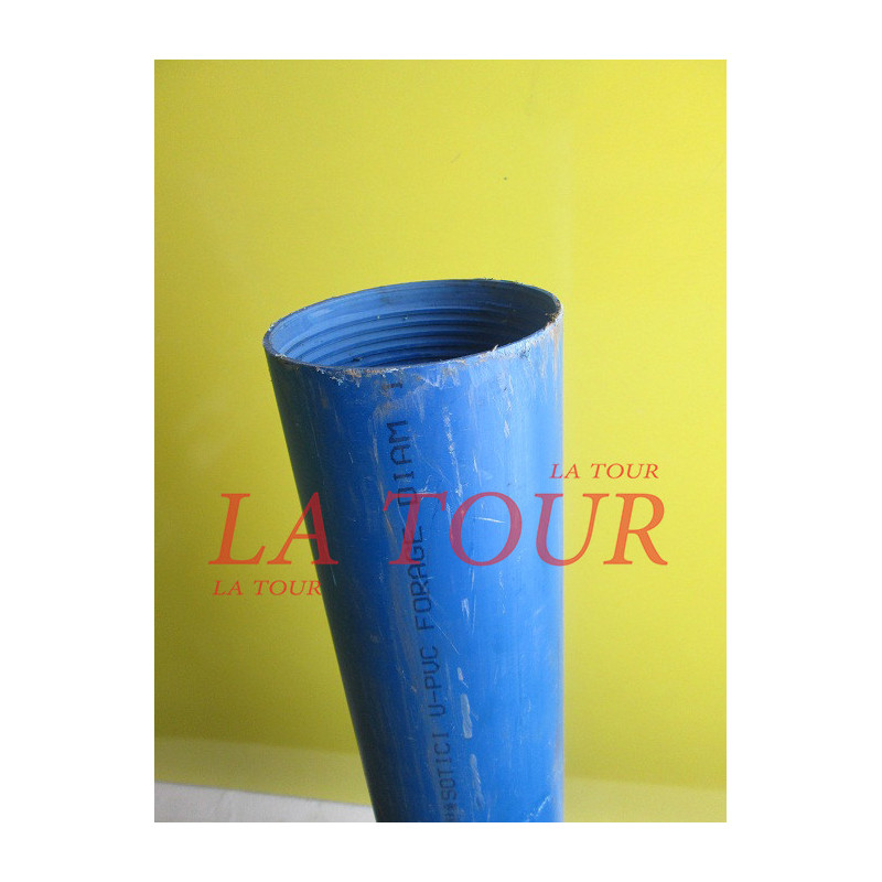 TUYAU FORAGE Ø 125MM PVC PLEIN 3,00ML EP 06MM SOTICI BLEU