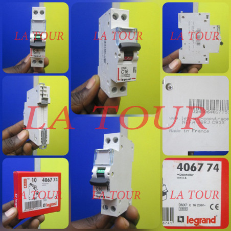 DISJONCTEUR DPN 16A (406774) LEGRAND GRIS