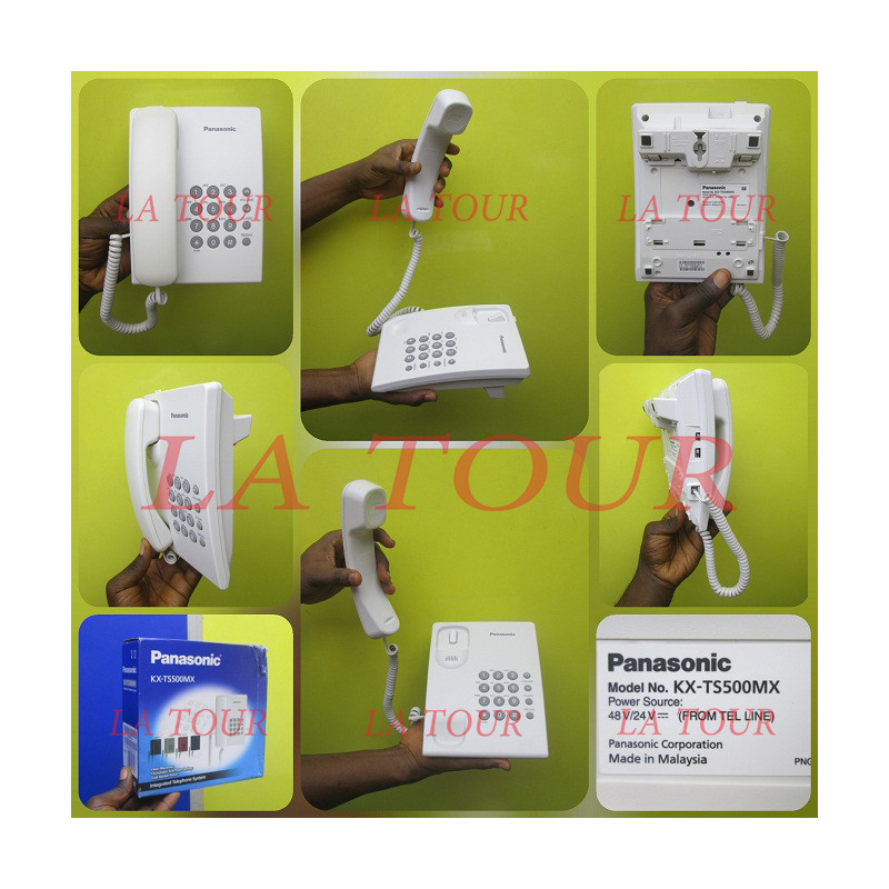 TELEPHONE FILIAIRE DE BUREAU (KX-TS500MX) PANASONIC BLANC