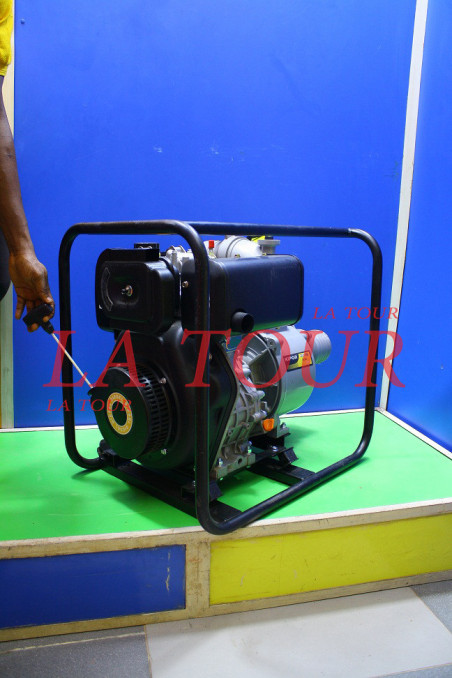 MOTO POMPE A DIESEL Ø 100MM (4)" REF.(KDP40) KIPOR JAUNE/CHROME/NOIR