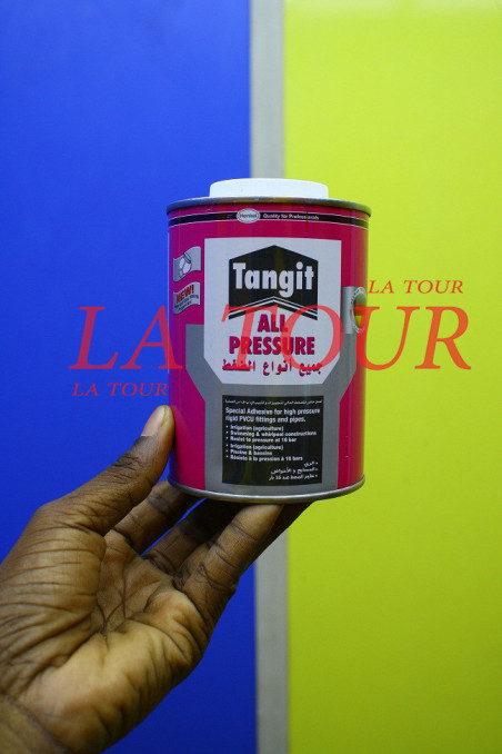 COLLE PVC TANGIT BOITE 1/2KG (500G) FERMETURE PLASTIQUE ROND BLANC