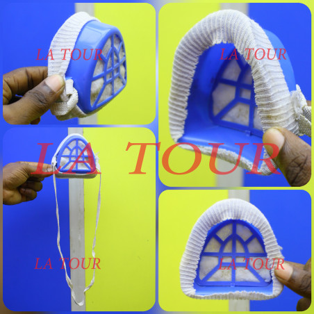 CACHE NEZ PLASTIQUE CORDE ARRIERE MASK BLEU/BLANC