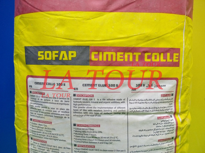 CIMENT COLLE 25KG SOFAP BLANC