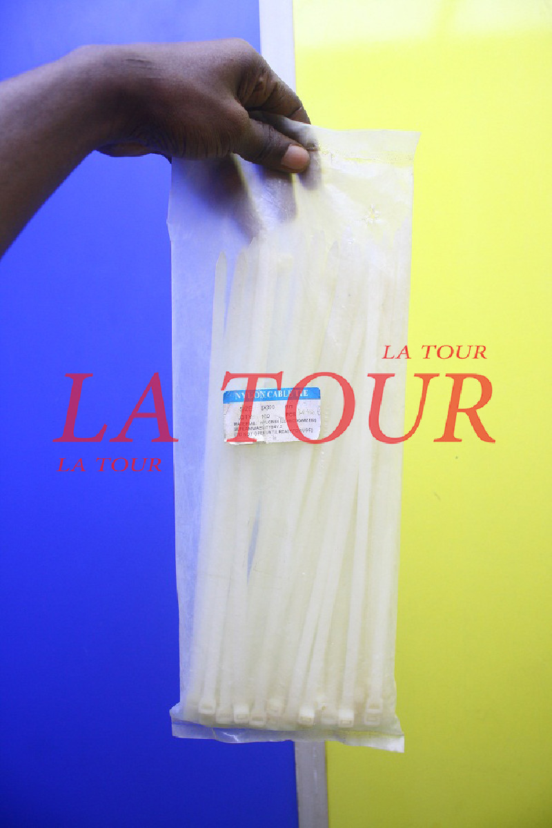 COLLIER DE SERRAGE (COLSON) 8,0x300MM CABLE TIE BLANC