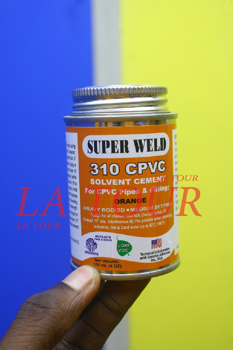 COLLE A CHAUD CPVC 310 SUPER WELD 118ML JAUNE BLANC