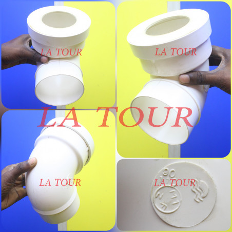 COUDE PVC 1/4 Ø 100 POUR WC BLANC