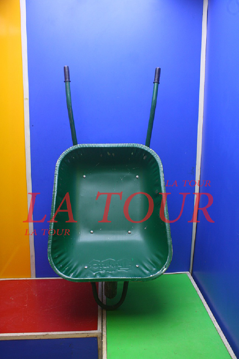 BROUETTE EN TÔLE 60L GALVANISE TROPIC VERTE