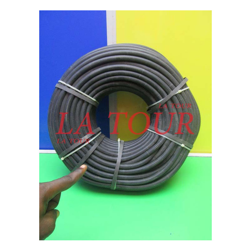 GAINE ANNELÉE Ø 16 ROULEAU DE 100ML AVEC TIR FIL REF.(ICTA 3422) NOIR