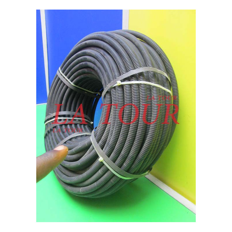 GAINE ANNELÉE Ø 16 ROULEAU DE 100ML AVEC TIR FIL REF.(ICTA 3422) NOIR