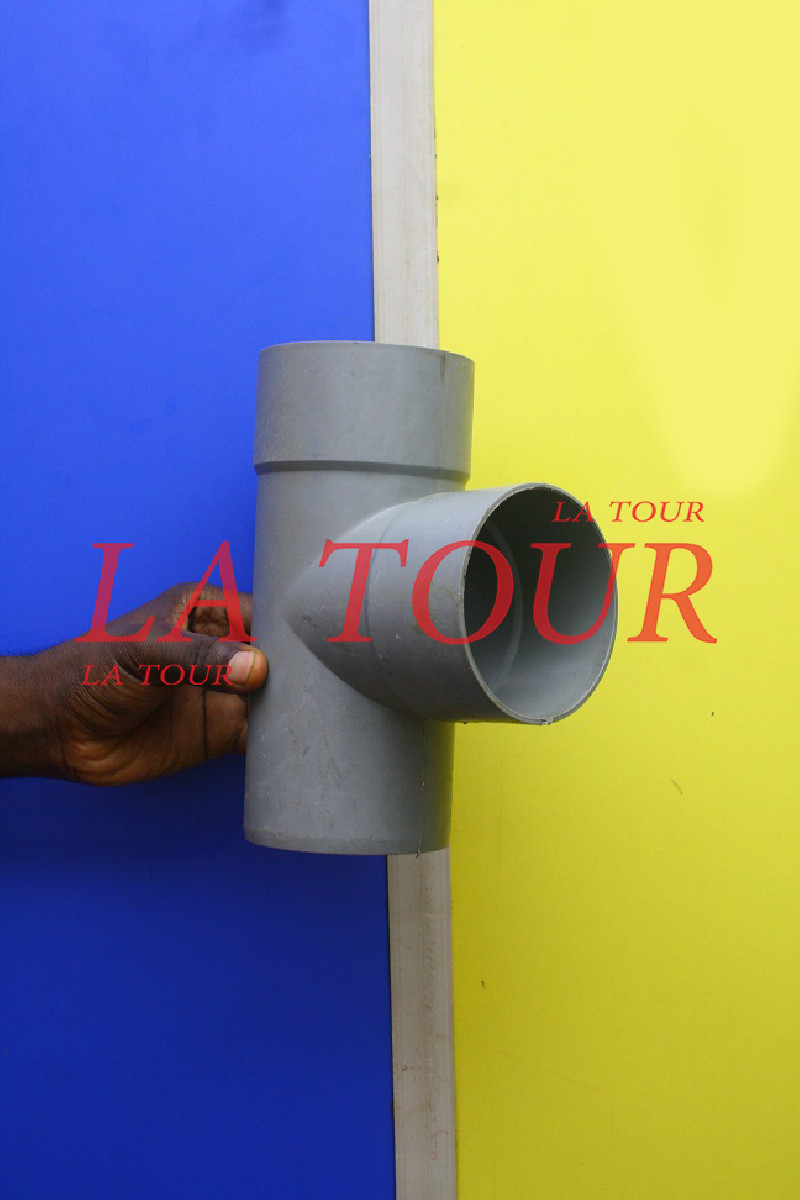 TE DROIT PVC Ø 100 NOSIPLAST GRIS