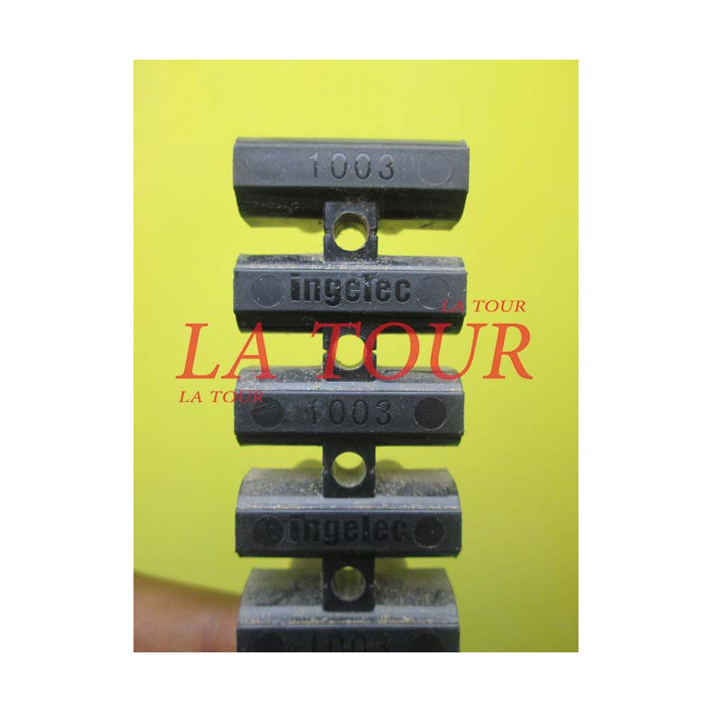 BARRETTE DOMINO 16MM² COUPURE DE 12 (1003N) INGELEC NOIR