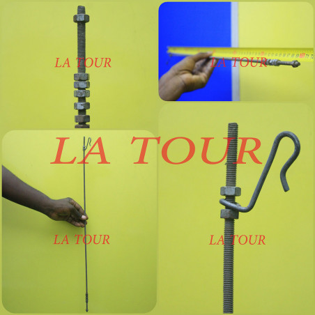 TIGE FILETÉ (700x06MM) ACIER GALVA