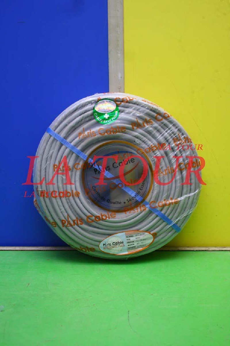 CÂBLE VGV RIGIDE 3x01,50MM² PARIS CÂBLE 80ML GRIS