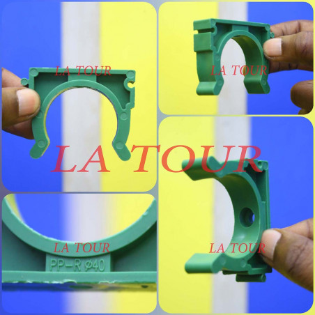 COLLIER PPR LONG 1CM Ø 40 VERT FONCE