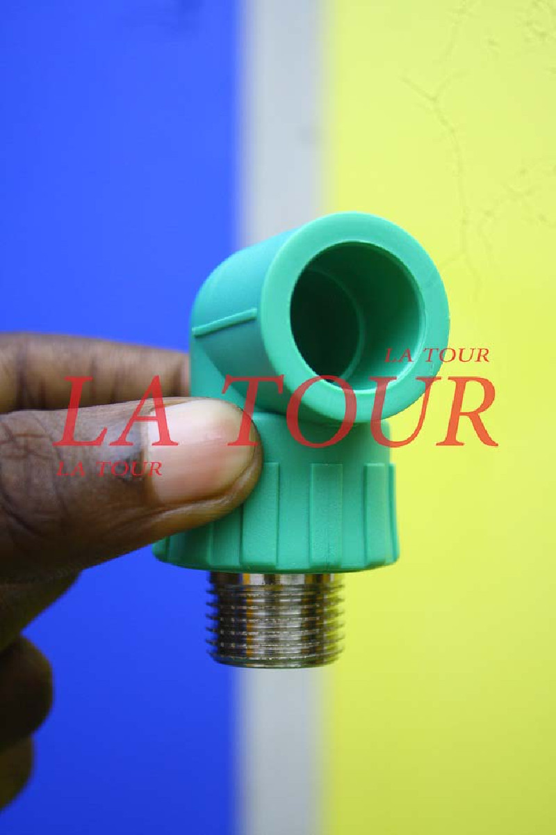 COUDE TARAUDE PPR Ø 20x20 MALE VERT