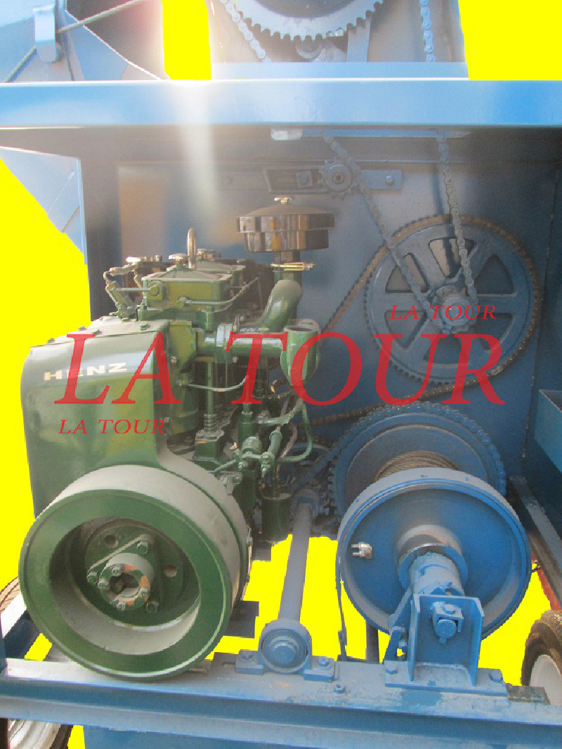 BETONNIERE 510L AVEC MONTE CHARGE MOTEUR DIESEL HENZ BLEU JAUNE