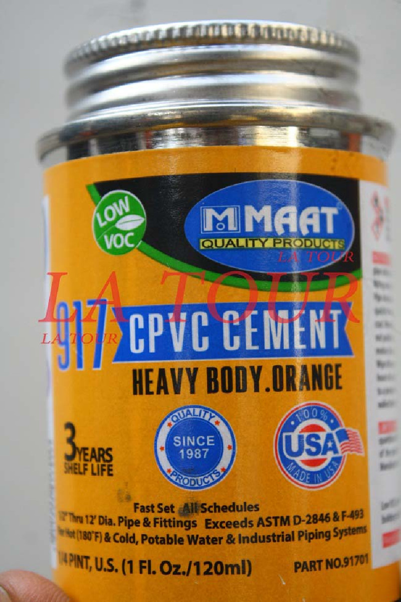 COLLE A CHAUD CPVC 917 MAAT 120ML JAUNE