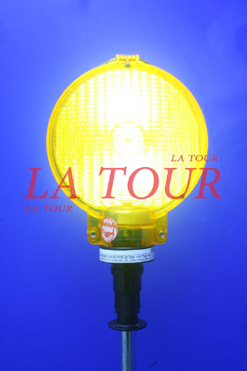 BALISE LUMINEUSE DE CHANTIER SIMPLE FACE 200MM FEU ORANGE