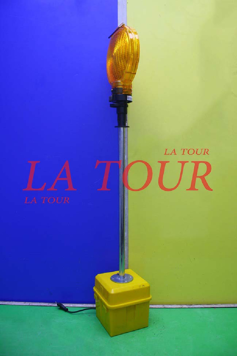 BALISE LUMINEUSE DE CHANTIER SIMPLE FACE 200MM FEU ORANGE