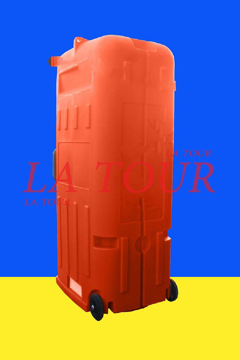 CABINE WC MOBILE EN PLASTIQUE SIR ORANGE GRIS