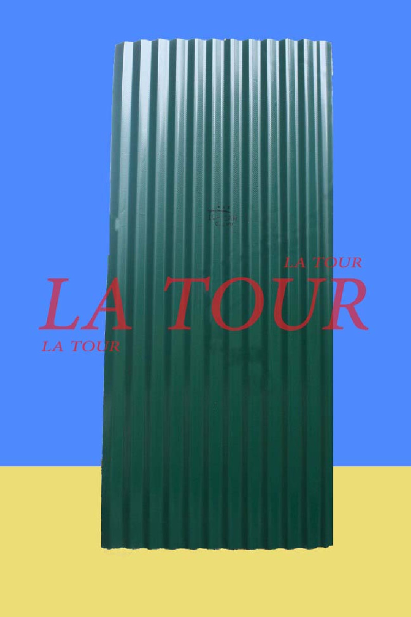 TOLE ONDULÉE 2000x900x0,15MM TISSÉE SIAB TCHIGAN LAQUÉE VERT FONCE