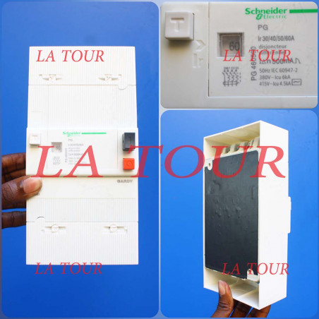 DISJONCTEUR DIFFERENTIEL TETRA 40A REF(PG460500) SCHNEIDER GARDY BLAN