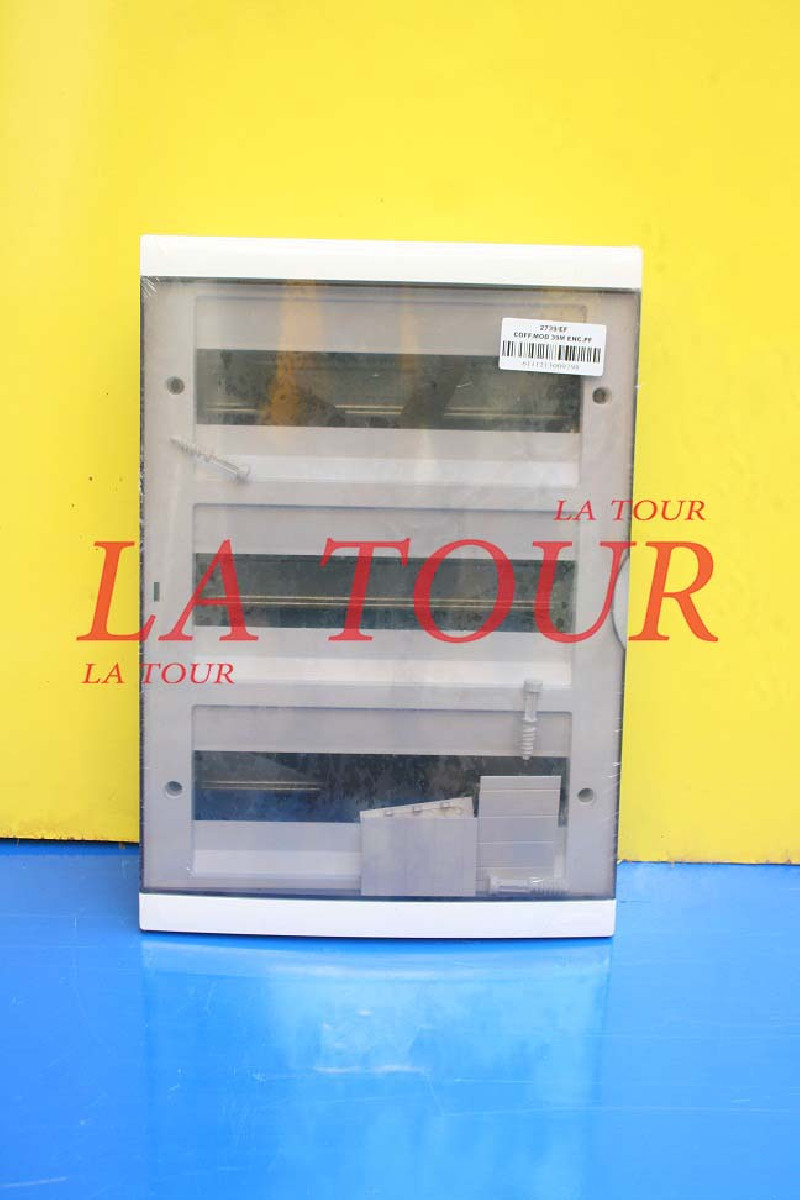 COFFRET ELECTRIQUE ENCASTRE 39 MODULES PORTE FUME INGELEC (2739/E) BL