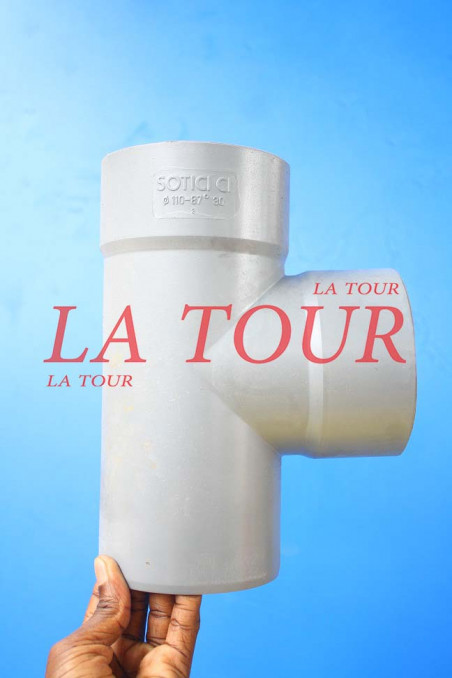 TE DROIT PVC Ø 110 SOTICI GRIS