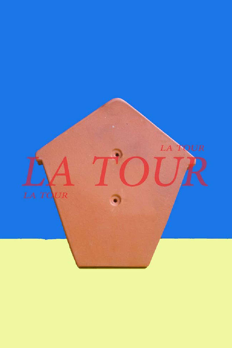FAITIERE EN ARGILE NATURELLE FRONTON TRIANGULAIRE ROUGE