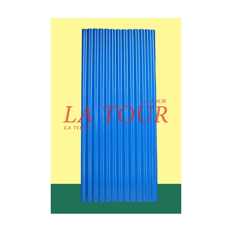 TOLE ONDULEE 2000x900x0,18MM LAQUE TISSE GKS BLEU