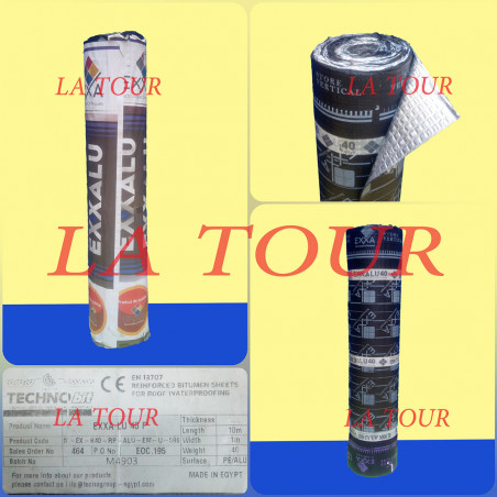 MEMBRANE BITUMINEUSE 3,50MM (1x10)ML AVEC ALUMI (TECHNO BIT) EXXA ALU