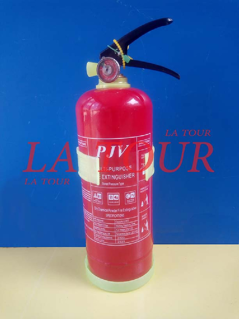 EXTINCTEUR A POUDRE 02KG A MANOMETRE (ABC) PJV ROUGE