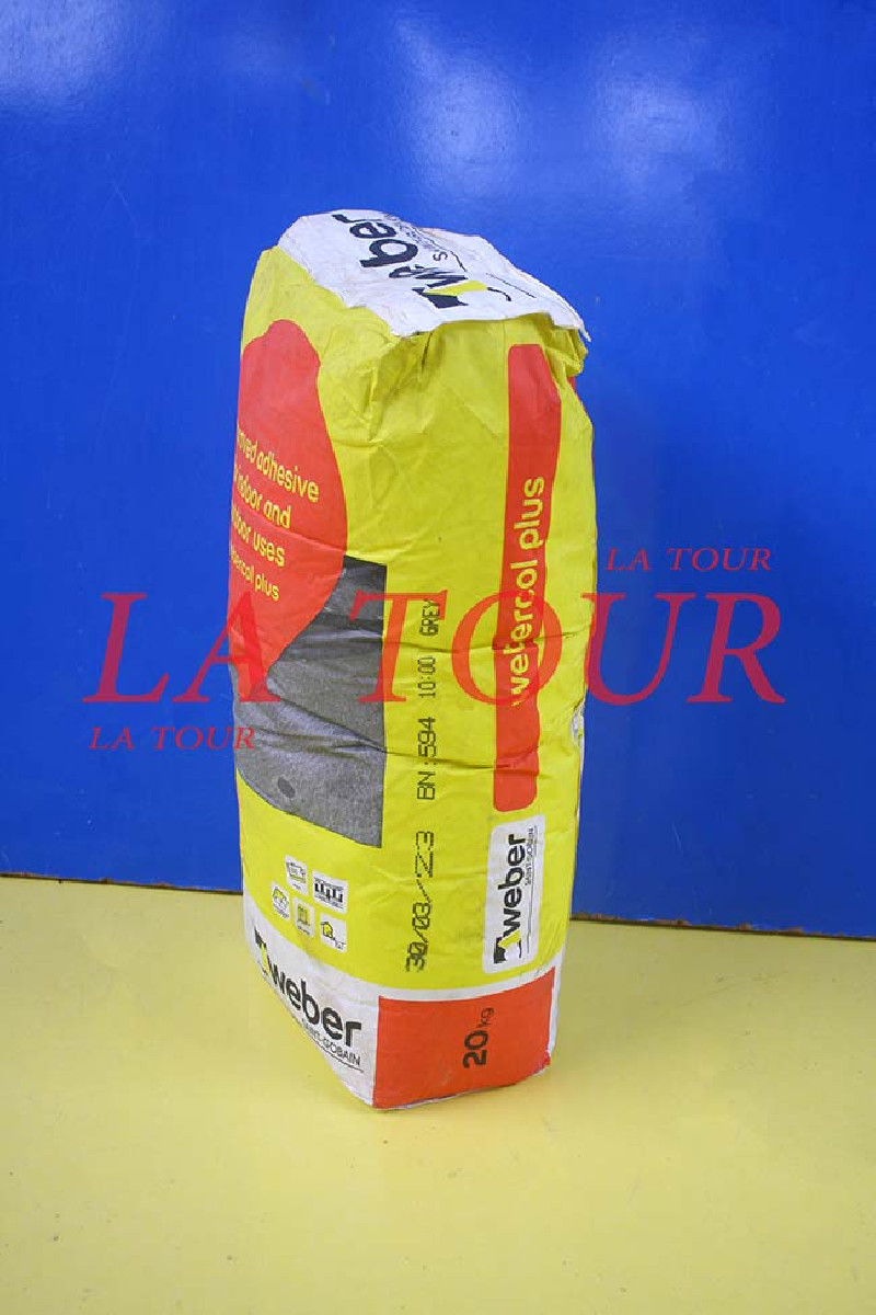 CIMENT COLLE 20KG REF.(WEBERCOL PLUS) WEBER GRIS