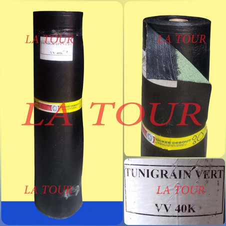 MEMBRANE BITUMINEUSE 10M² (1x10)ML A GRAIN HYRENE TUNI GRAIN VERT