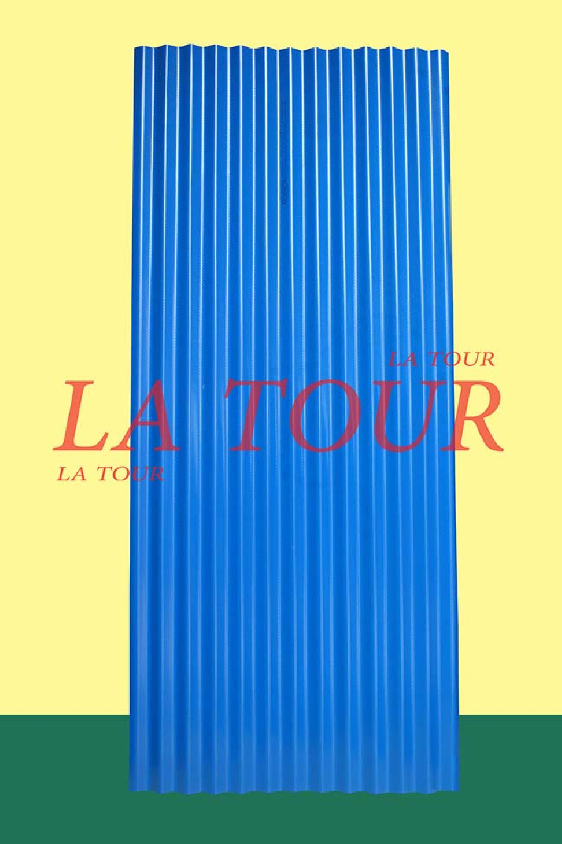 TOLE ONDULEE ALUMINIUM 2000x900x0,22MM LAQUEE TISSE GKS BLEU