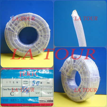 TUYAU D'ARROSAGE Ø 15/21 50ML (5/8'') 50ML JERIC TRANSLUCIDE