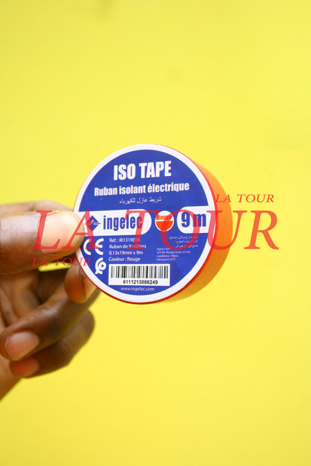SCOTCH PLASTIQUE ELECTRIQUE 0,130x19MMx9ML ISO TAPE INGLELEC ROUGE