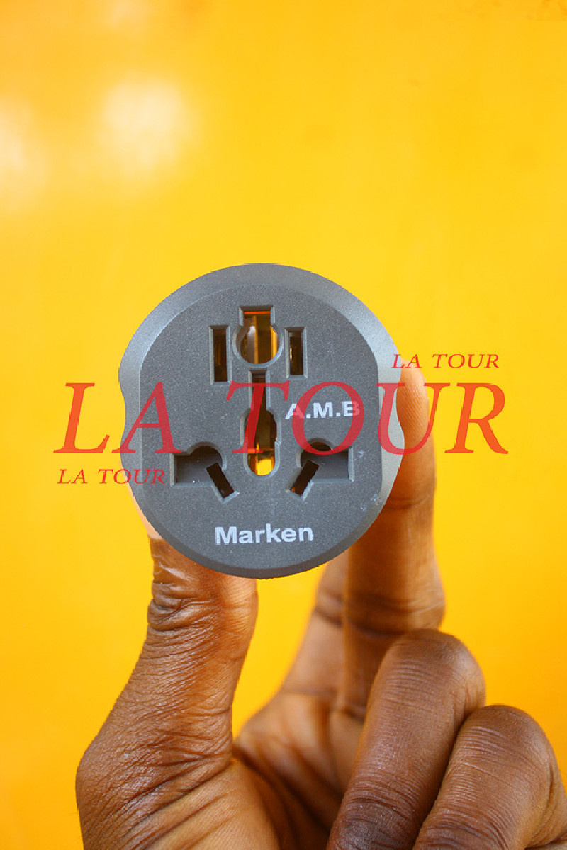 FICHE ADAPTATRICE UNIVERSELLE 2P+T (KT-168) 10/16A 250V MARKEN GRISE BLEUE